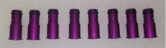 Carter Motorsports LLC. Set of 8 Tall Billet Injector Top Hats